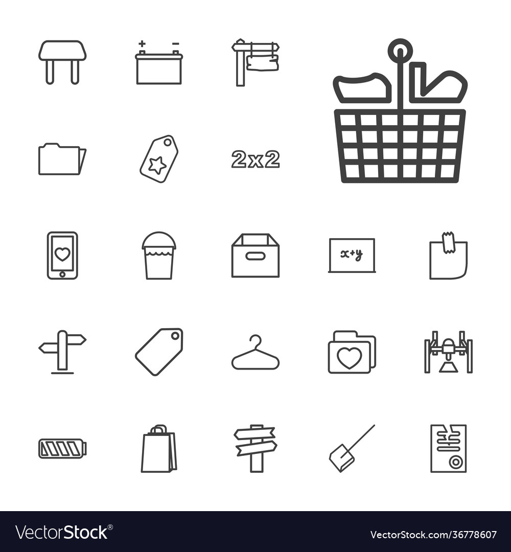 Empty icons Royalty Free Vector Image - VectorStock