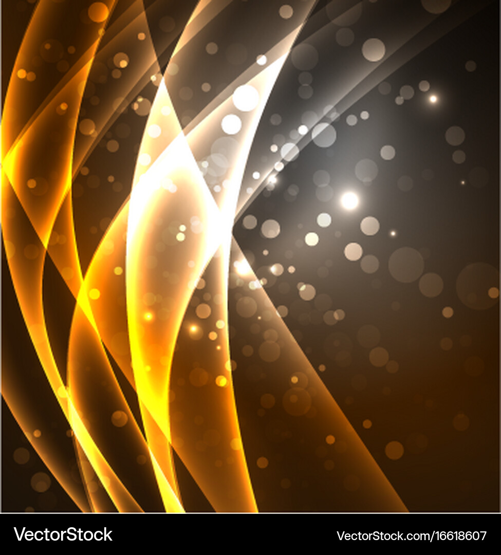 Energy lines glowing waves in the dark Royalty Free Vector