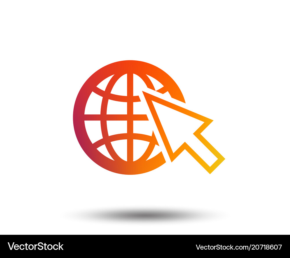 Internet sign icon world wide web symbol Vector Image