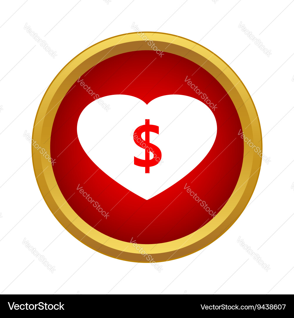 Love money icon simple style Royalty Free Vector Image