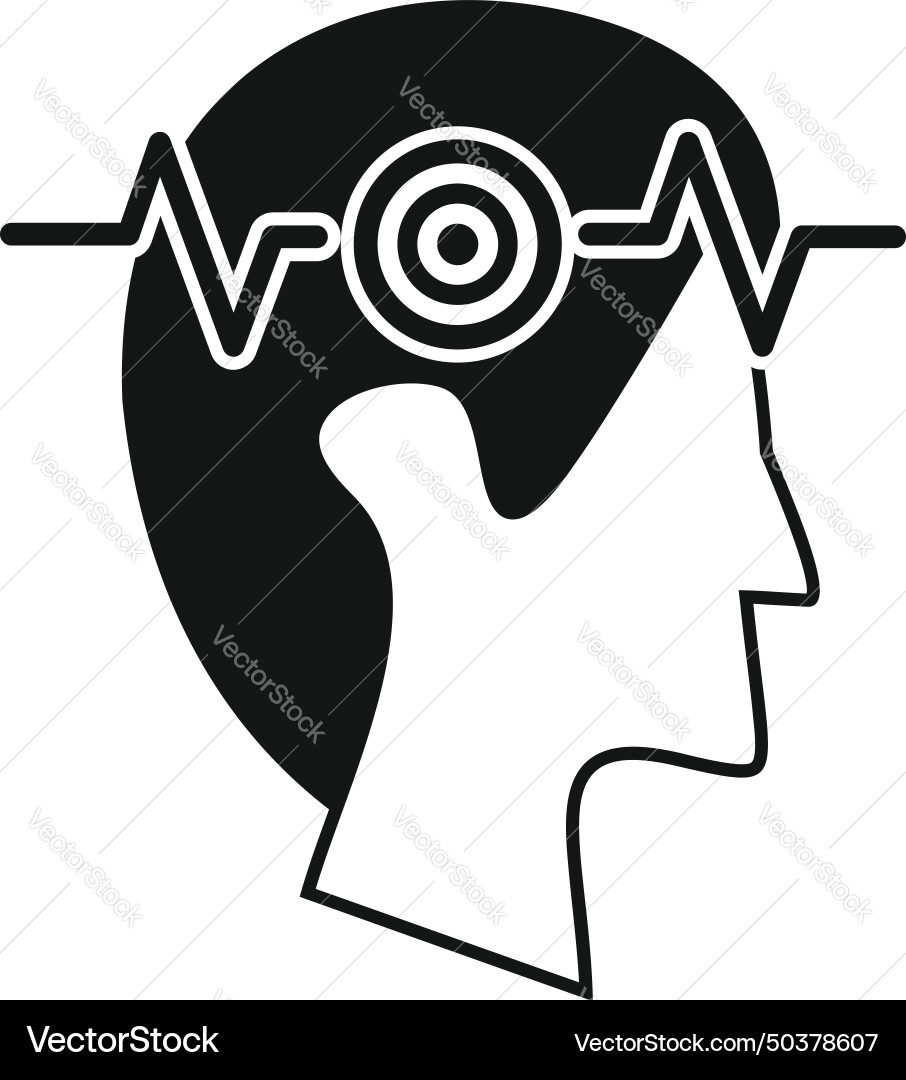 Problem spiral dizziness icon simple ill Vector Image