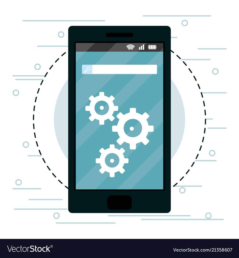 Smartphone technical support Royalty Free Vector Image