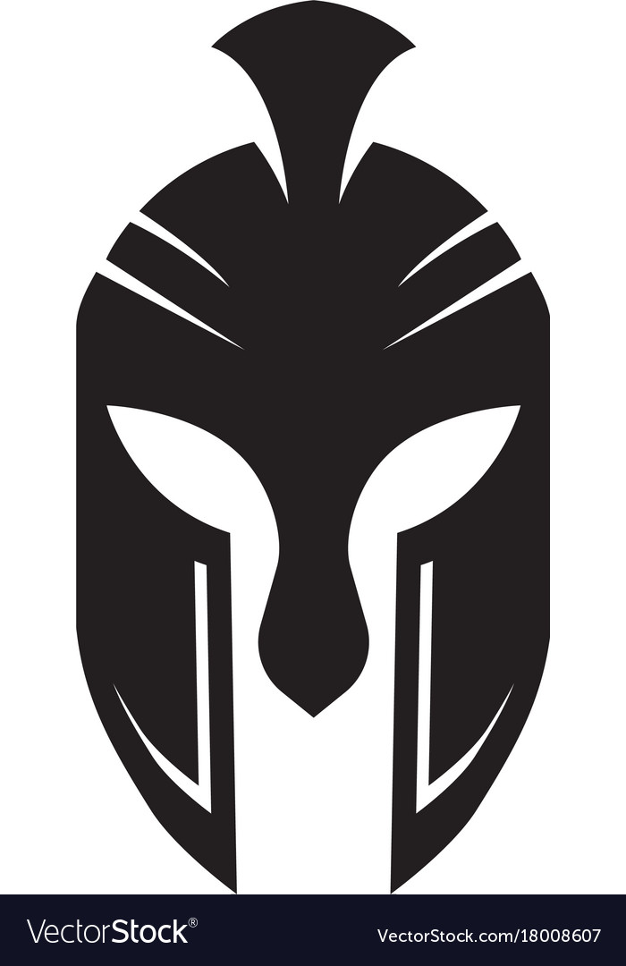 Spartan Helmet Logo Template Royalty Free Vector Image