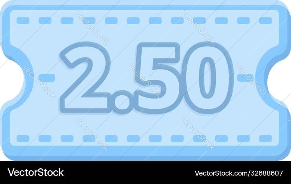 Stamp bus ticket icon cartoon style Royalty Free Vector