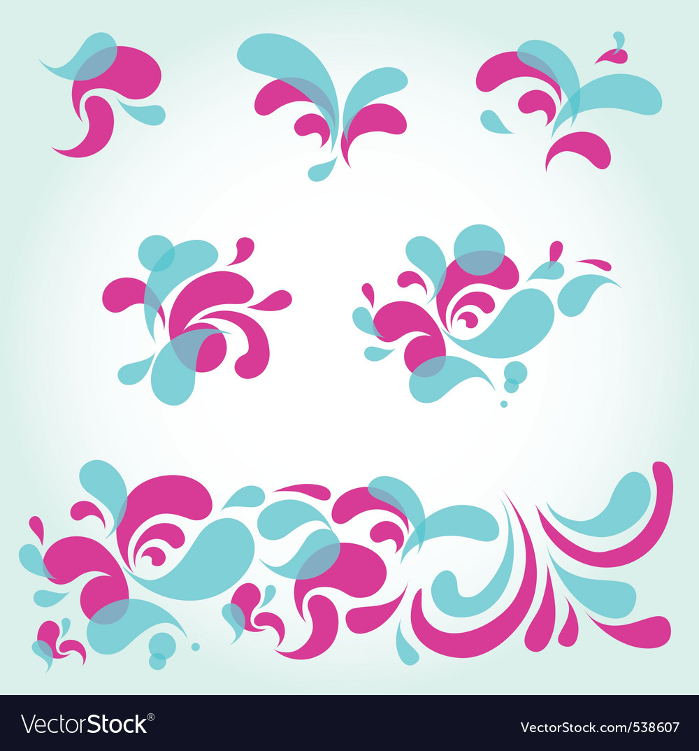 Water design elements Royalty Free Vector Image