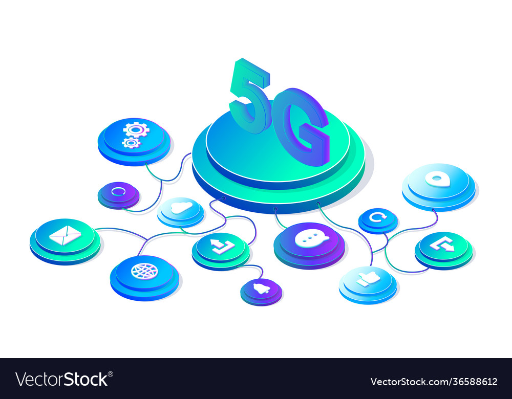 5g network wireless technology Royalty Free Vector Image