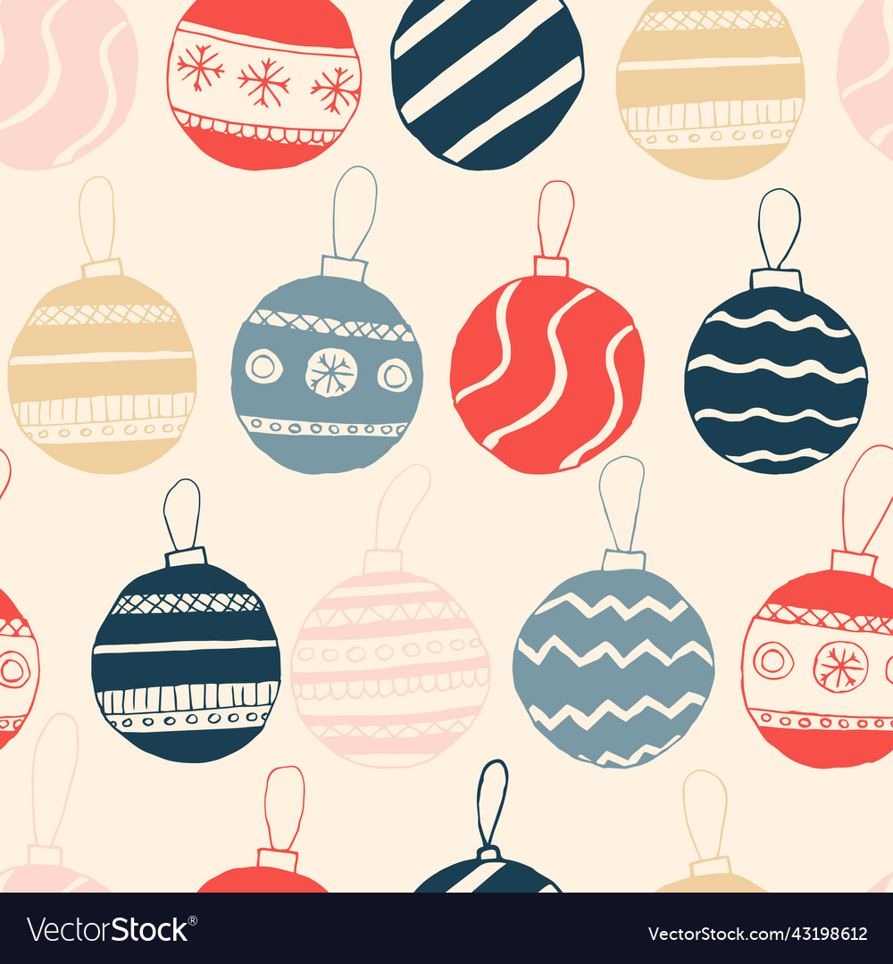 Christmas background with balls Royalty Free Vector Image