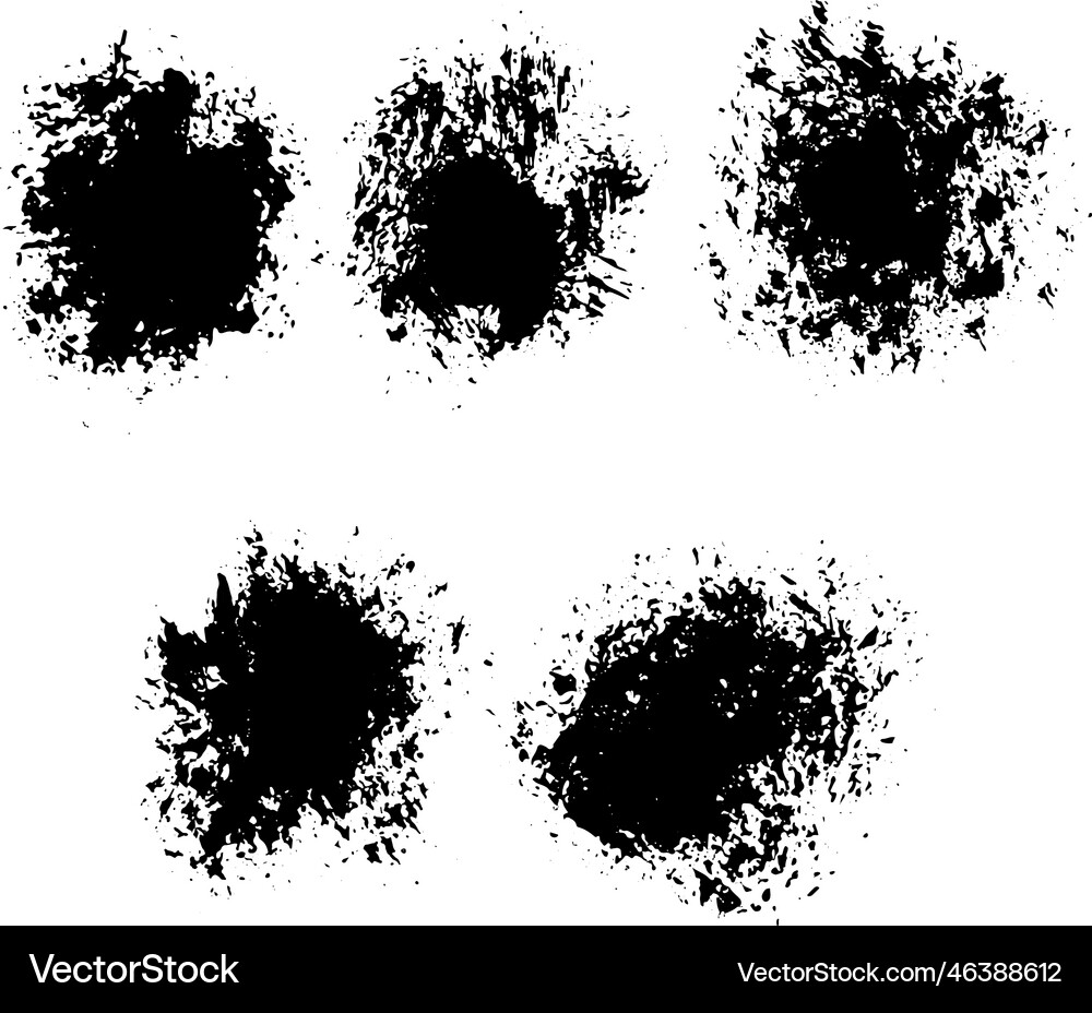 Dry brush wave free hand round strokes Royalty Free Vector