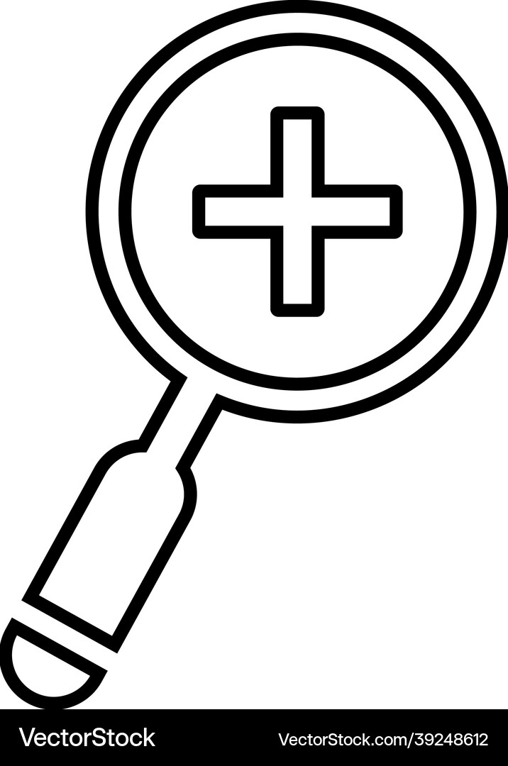 In zoom magnify line icon outline Royalty Free Vector Image