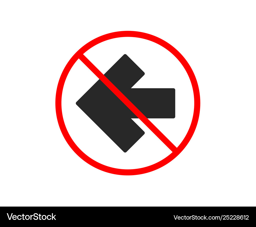 Left arrow icon direction arrowhead Royalty Free Vector