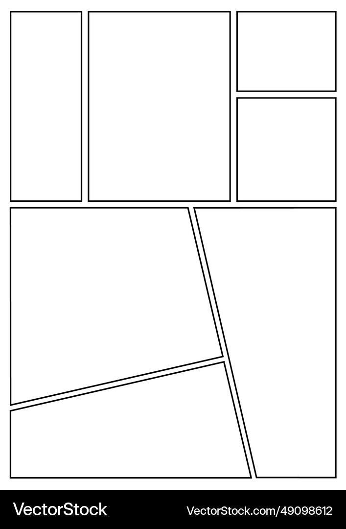 Manga storyboard layout a4 template page 20 Vector Image