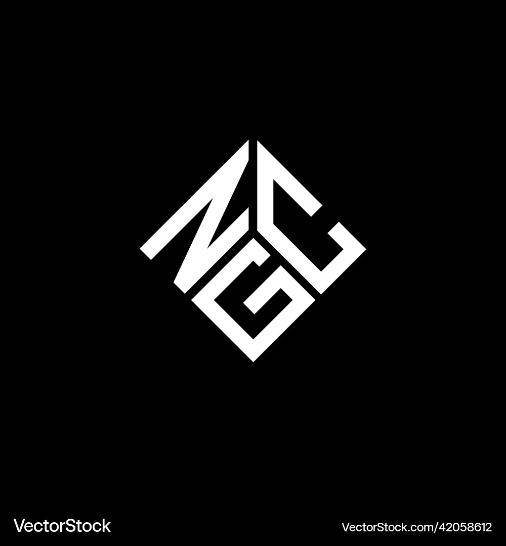 Ngc letter logo design on black background Vector Image
