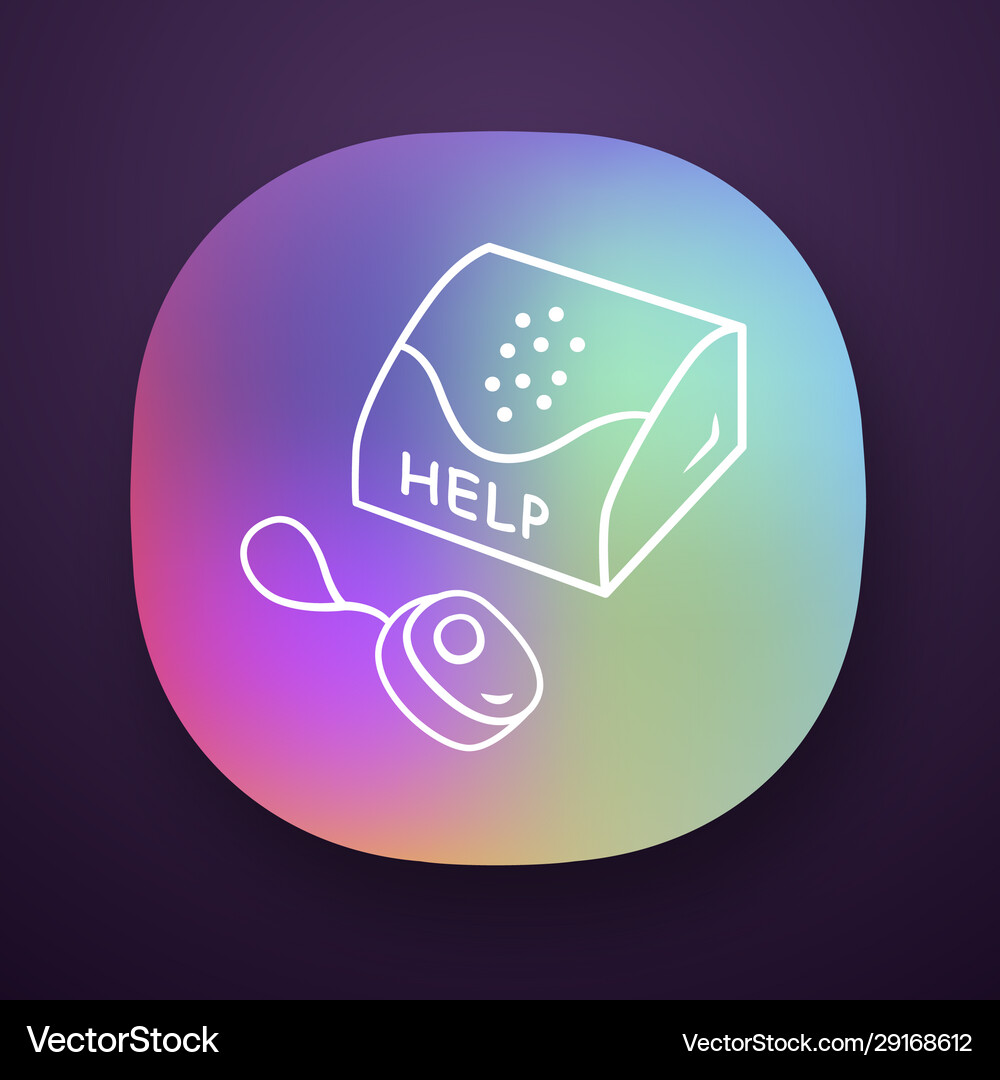 Personal emergency response system app icon Vector Image