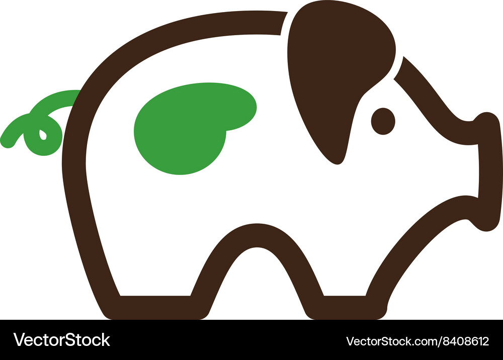 Pig icon farm animal Royalty Free Vector Image