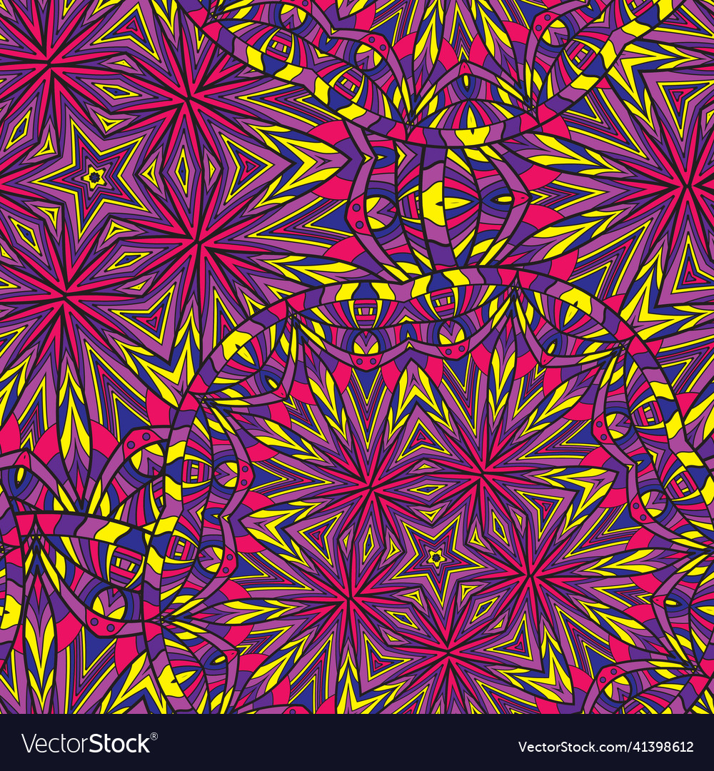 Seamless repeating oriental pattern mandala Vector Image