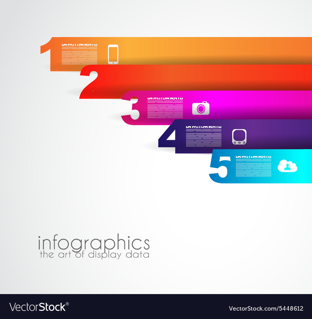 Timeline to display your data with infographic Vector Image