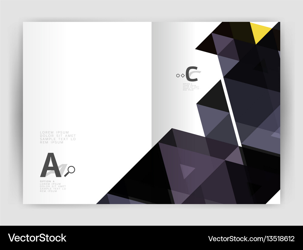 Triangle print template Royalty Free Vector Image