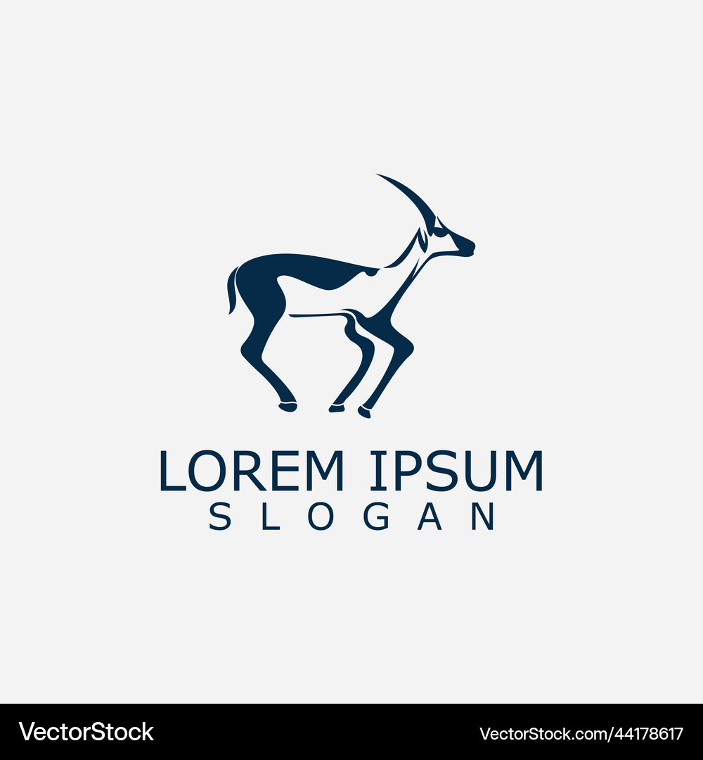 Antelope logo icon design animal simple template Vector Image