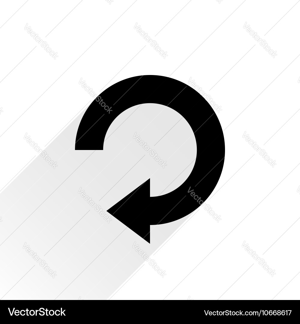 Black arrow icon reload sign on white background Vector Image