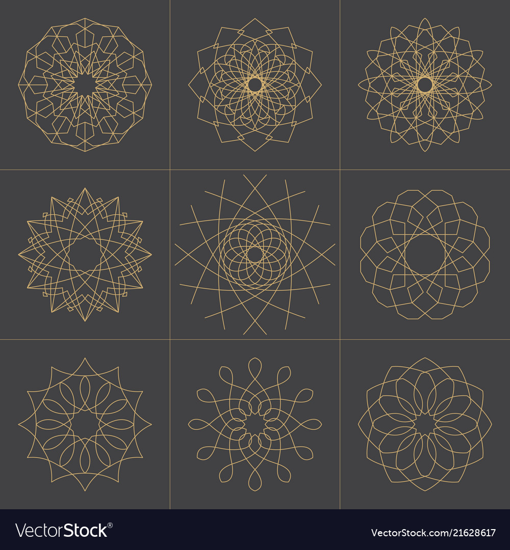 Collection of design elements geometric shapes Vector Image