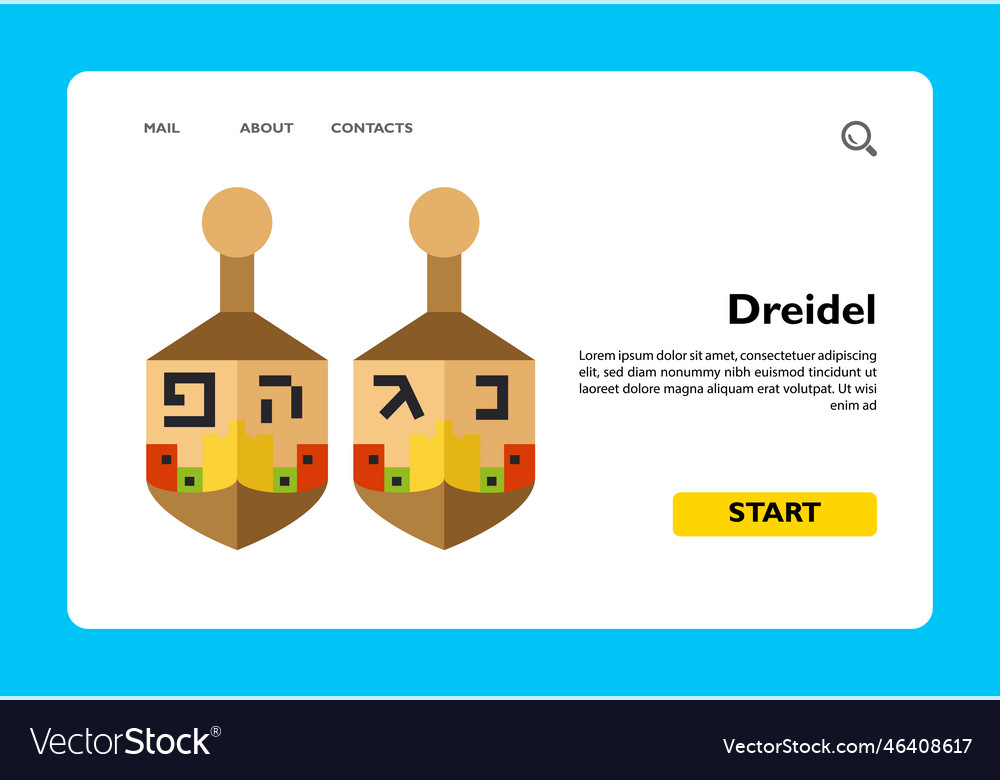 Dreidel flat icon Royalty Free Vector Image - VectorStock