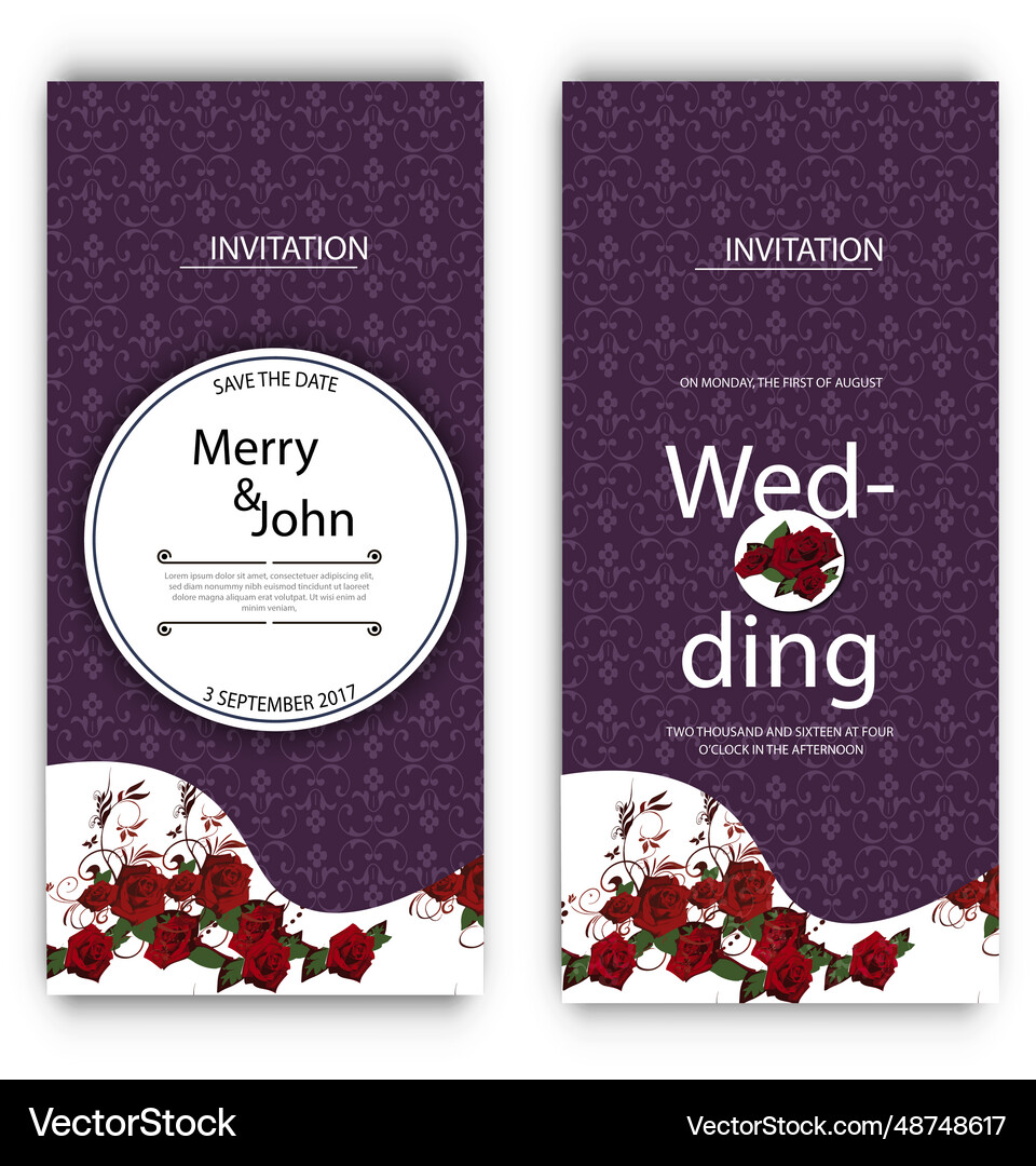 Free beautiful best invitation card template Vector Image