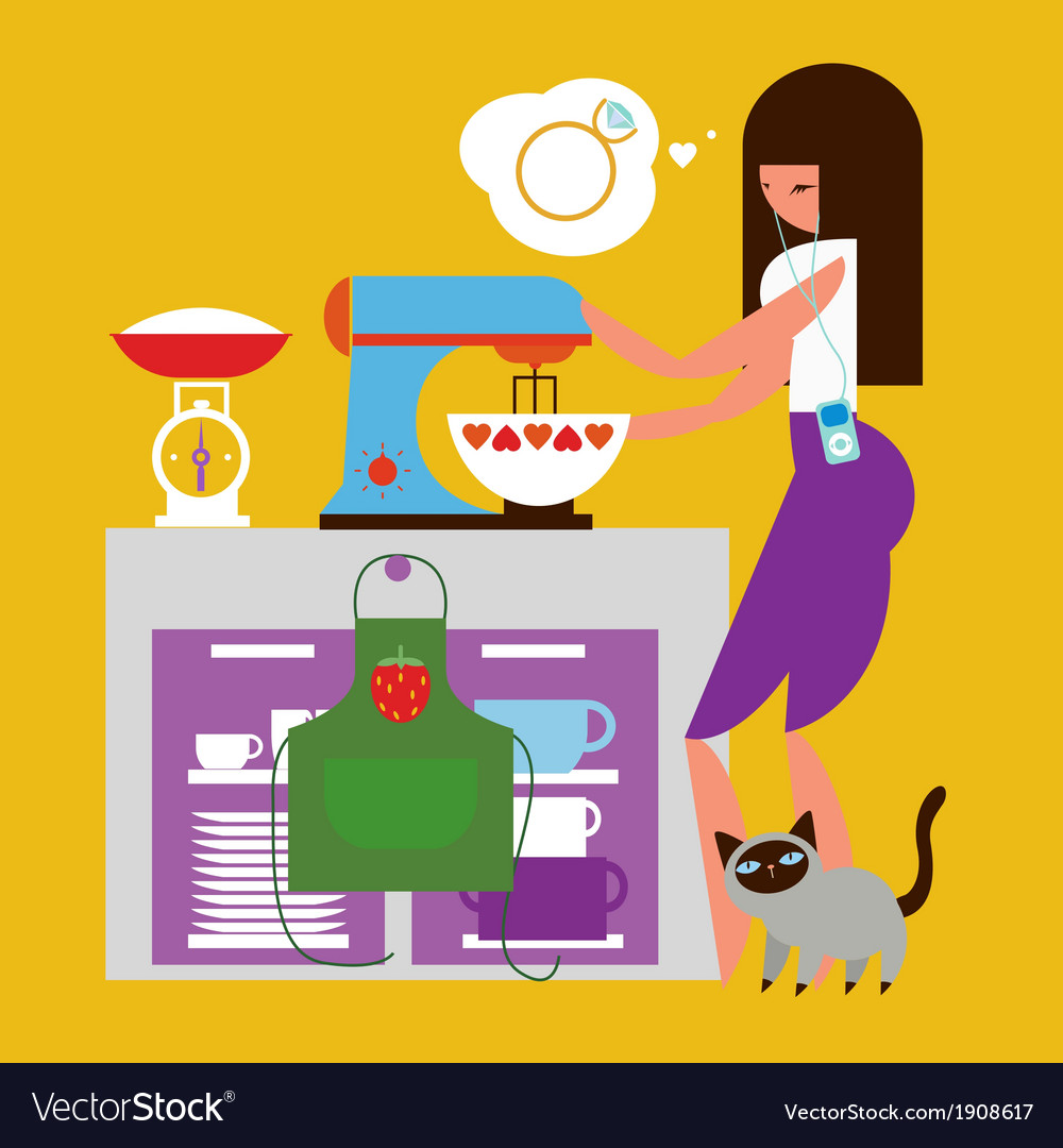 Home baking Royalty Free Vector Image - VectorStock