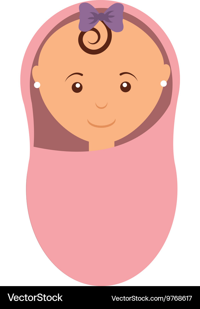 Little baby isolated icon design Royalty Free Vector Image