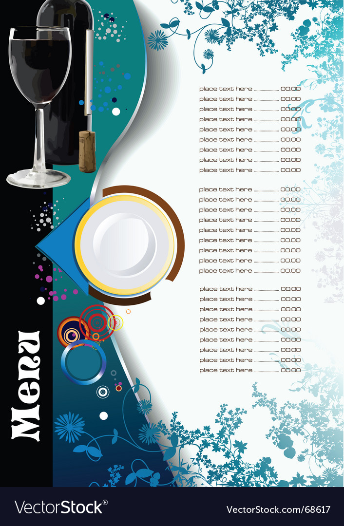 Restaurant menu Royalty Free Vector Image - VectorStock