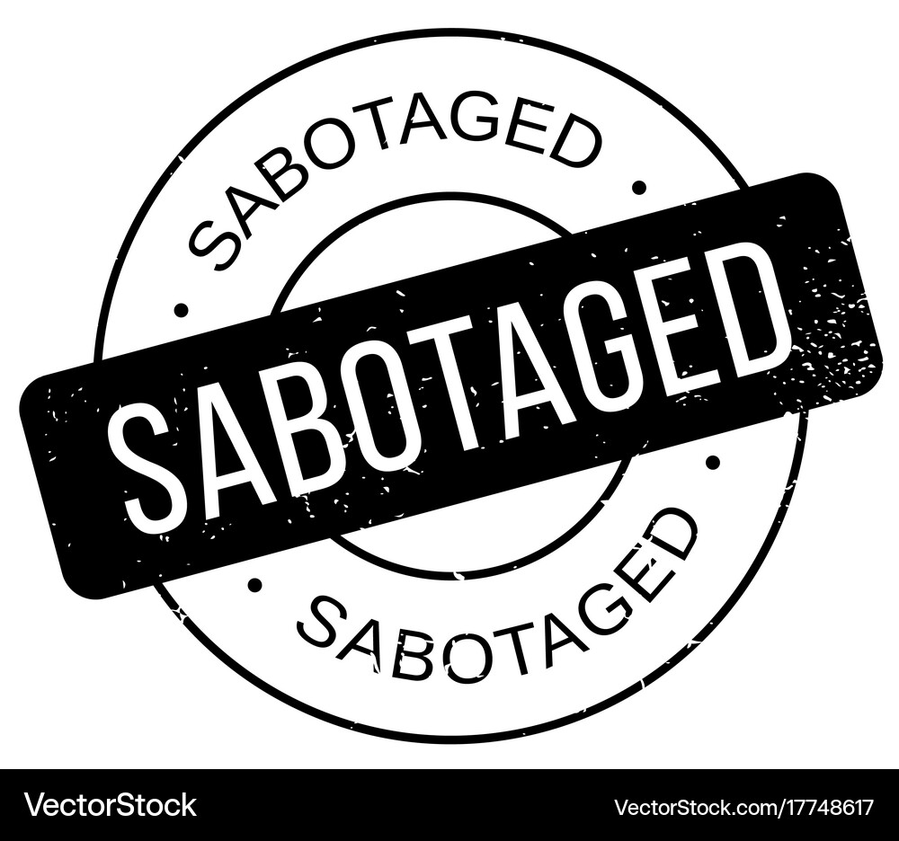 Sabotaged rubber stamp Royalty Free Vector Image