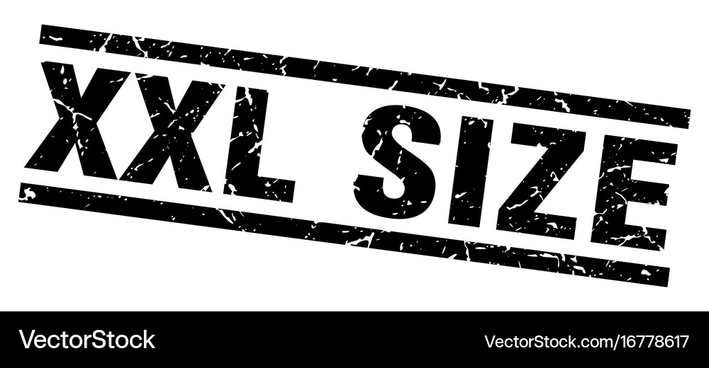 Square grunge black xxl size stamp Royalty Free Vector Image