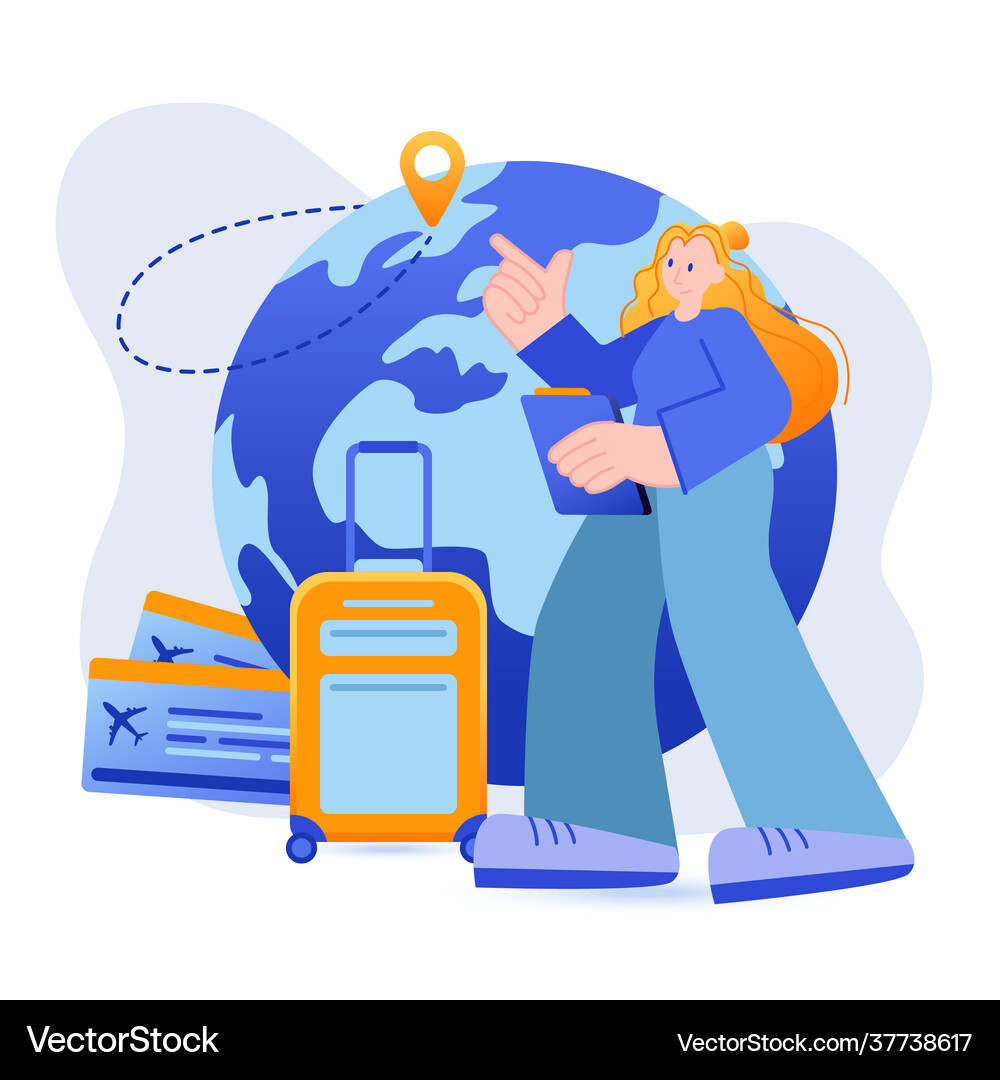 Travel agency concept Royalty Free Vector Image