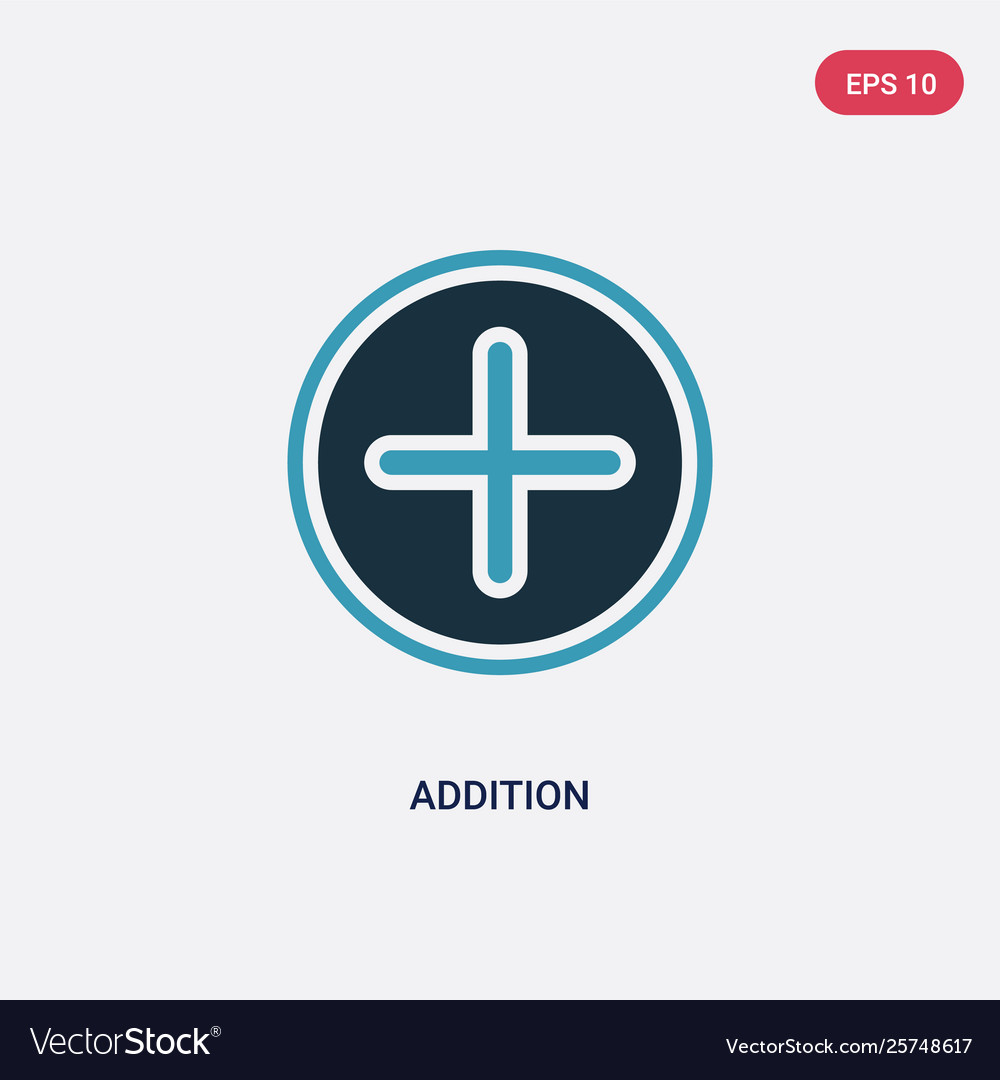 Two Color Addition Icon From Signs Concept Vector Image