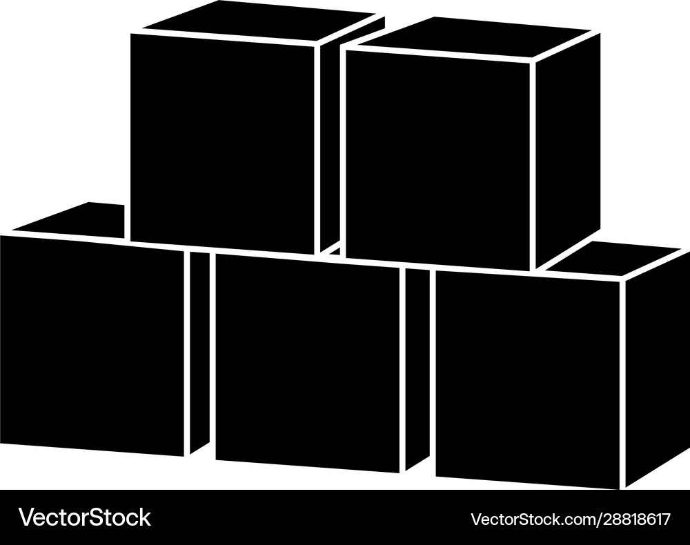 Wooden toy cubes Royalty Free Vector Image - VectorStock