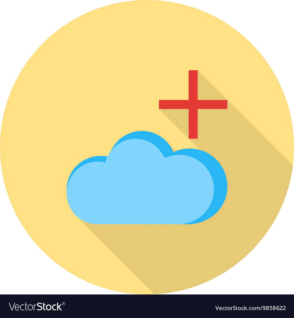 Add cloud Royalty Free Vector Image - VectorStock