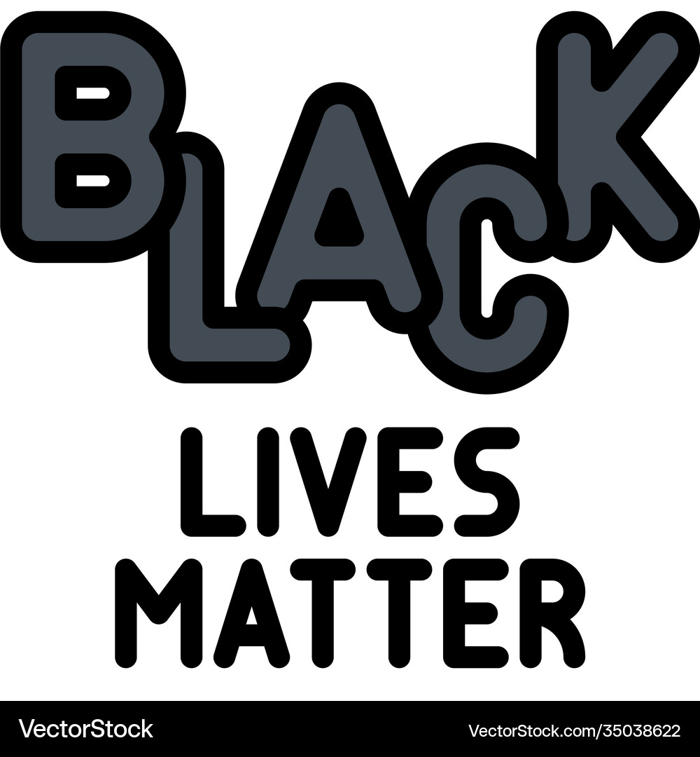 Black lives matter icon protest related Royalty Free Vector