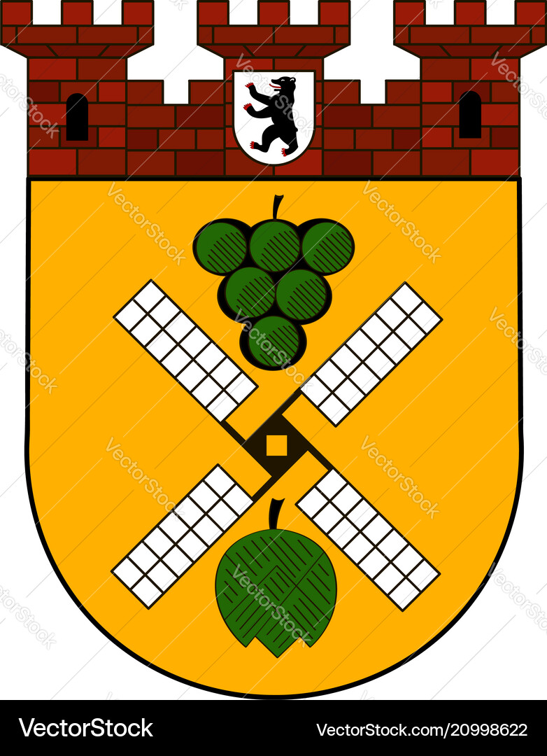 Coat arms pankow in berlin germany Royalty Free Vector Image
