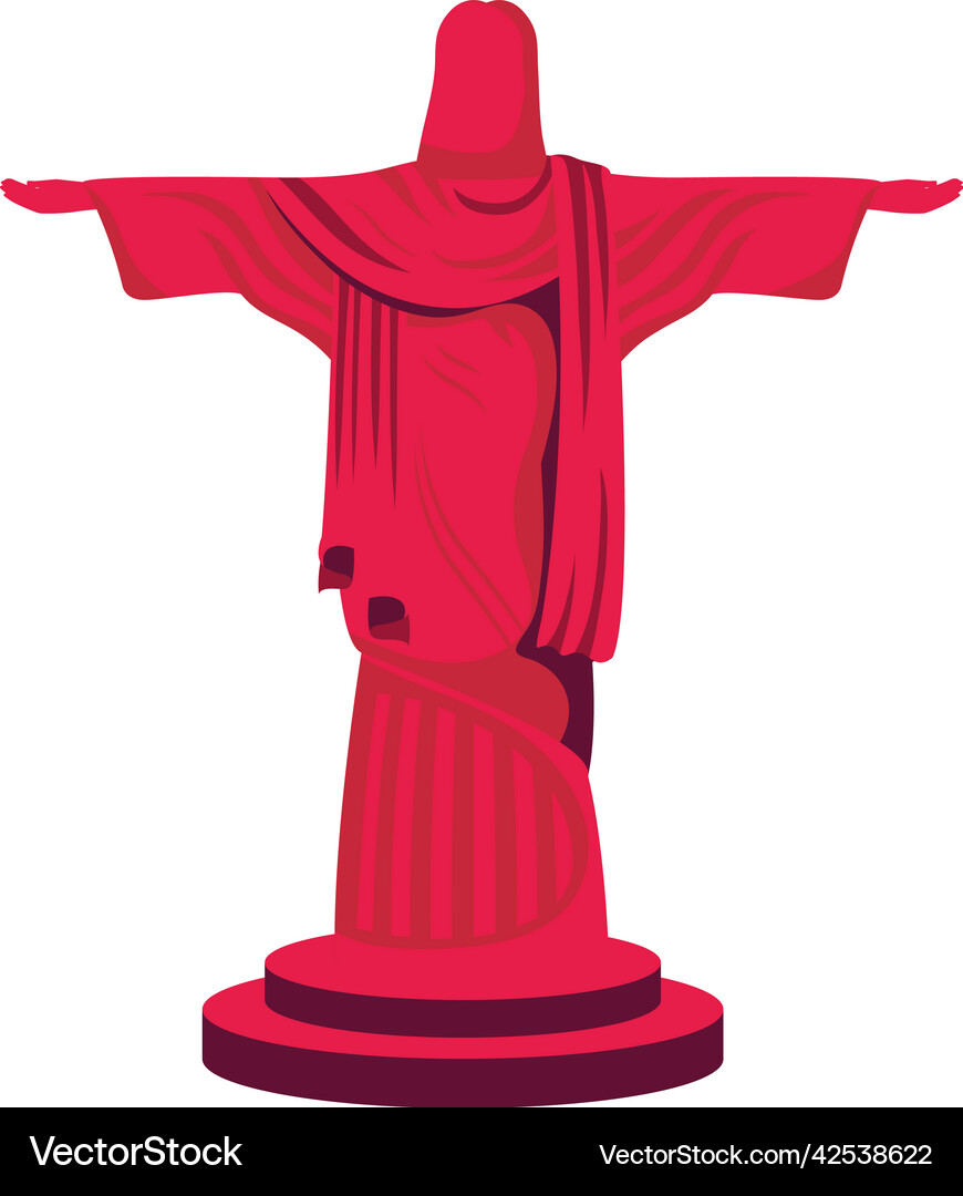 Corcovade christ brazil Royalty Free Vector Image