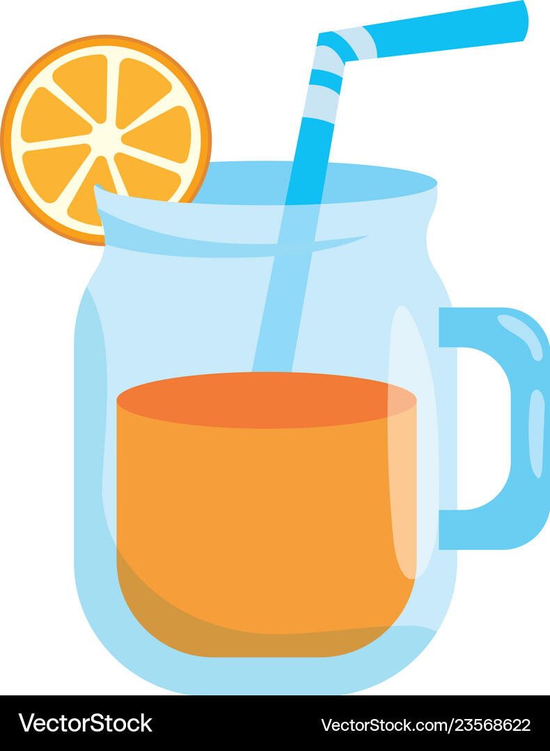 Delicious fresh juice cartoon Royalty Free Vector Image