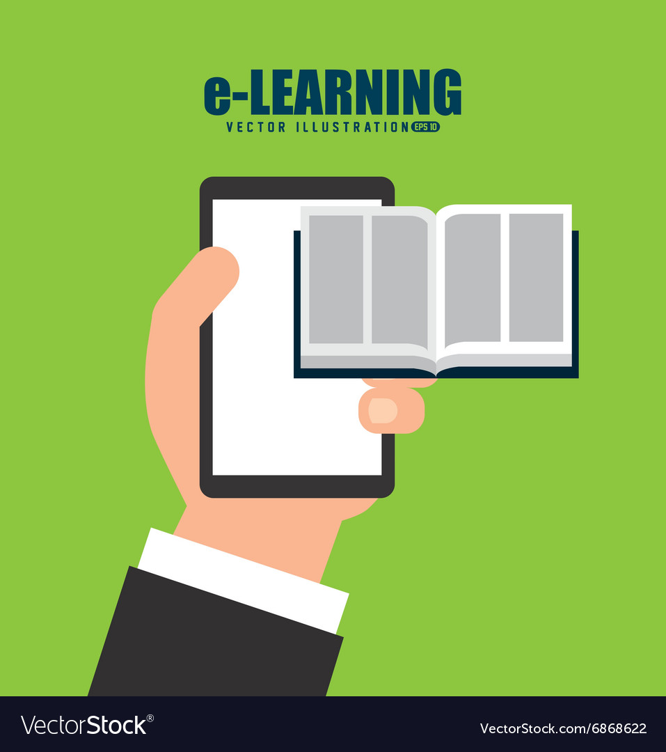 E-learning concept design Royalty Free Vector Image