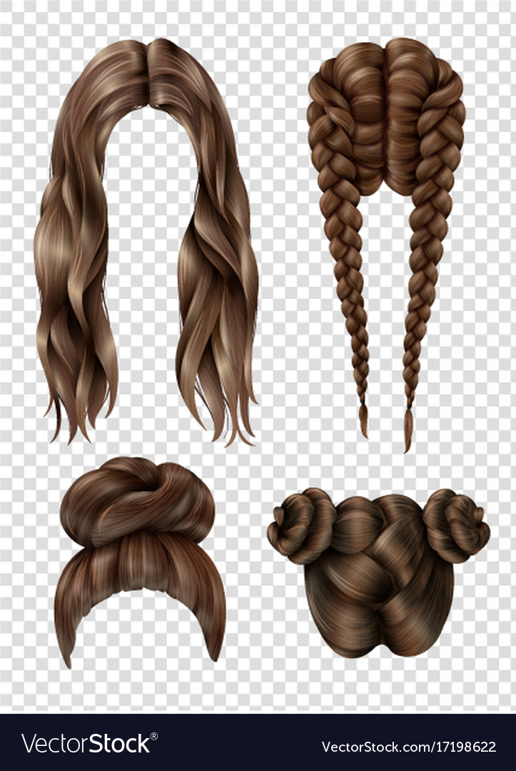 Female Hairstyles Set Royalty Free Vector Image