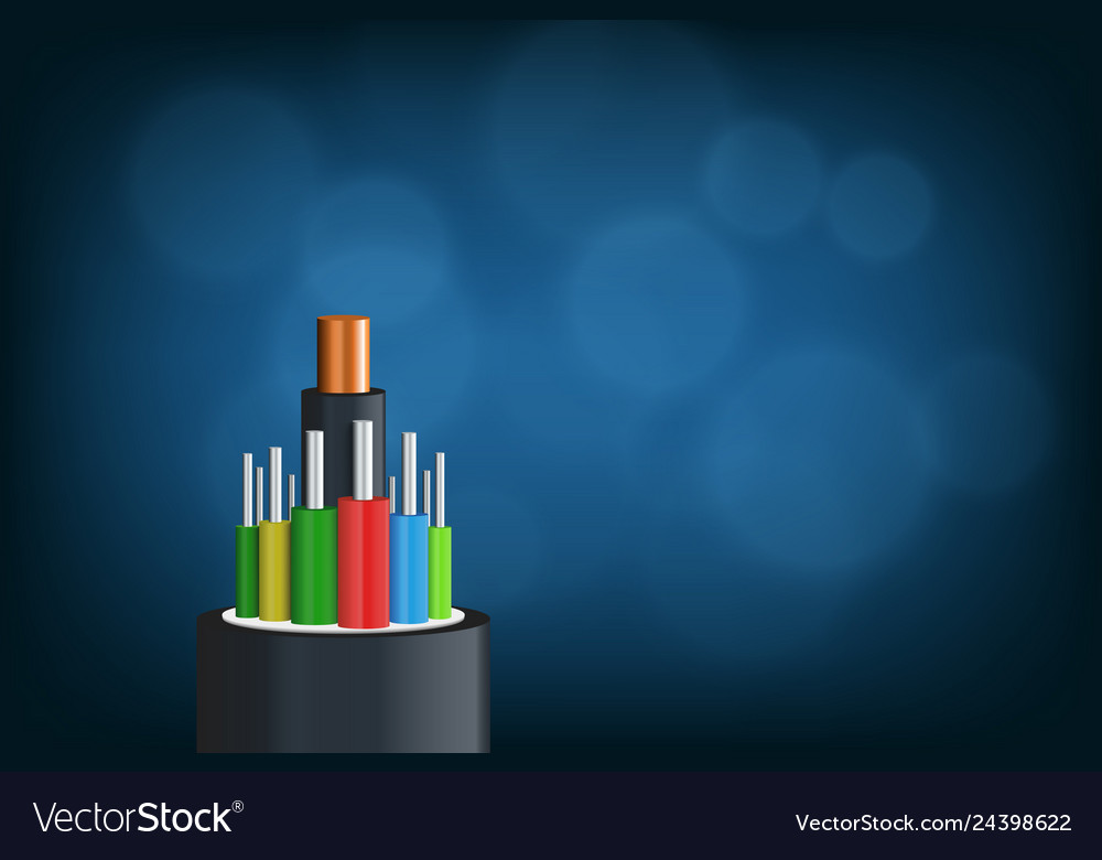 Fiber optical cable Royalty Free Vector Image - VectorStock