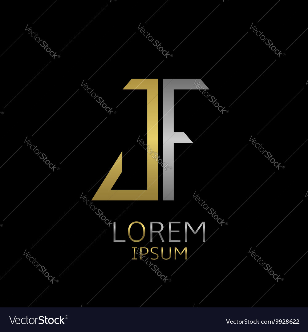 Jf letters logo Royalty Free Vector Image - VectorStock