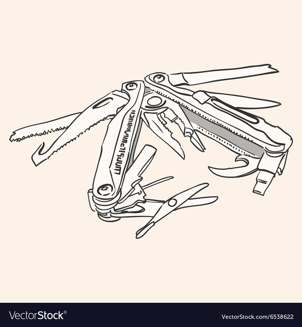 Knife multi tool Royalty Free Vector Image - VectorStock