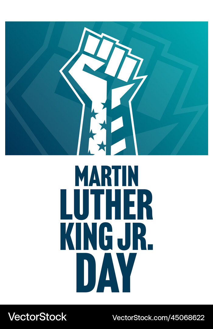 Mlk martin luther king jr day Royalty Free Vector Image