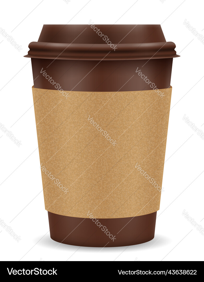 Paper cup for coffee stock Royalty Free Vector Image