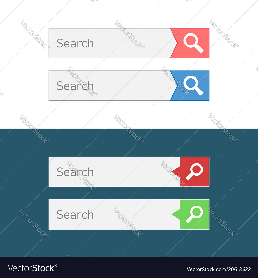 Search bar ui element icon in flat style Vector Image