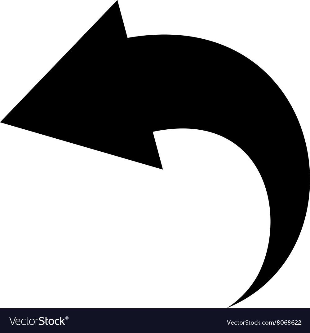 Undo flat icon Royalty Free Vector Image - VectorStock