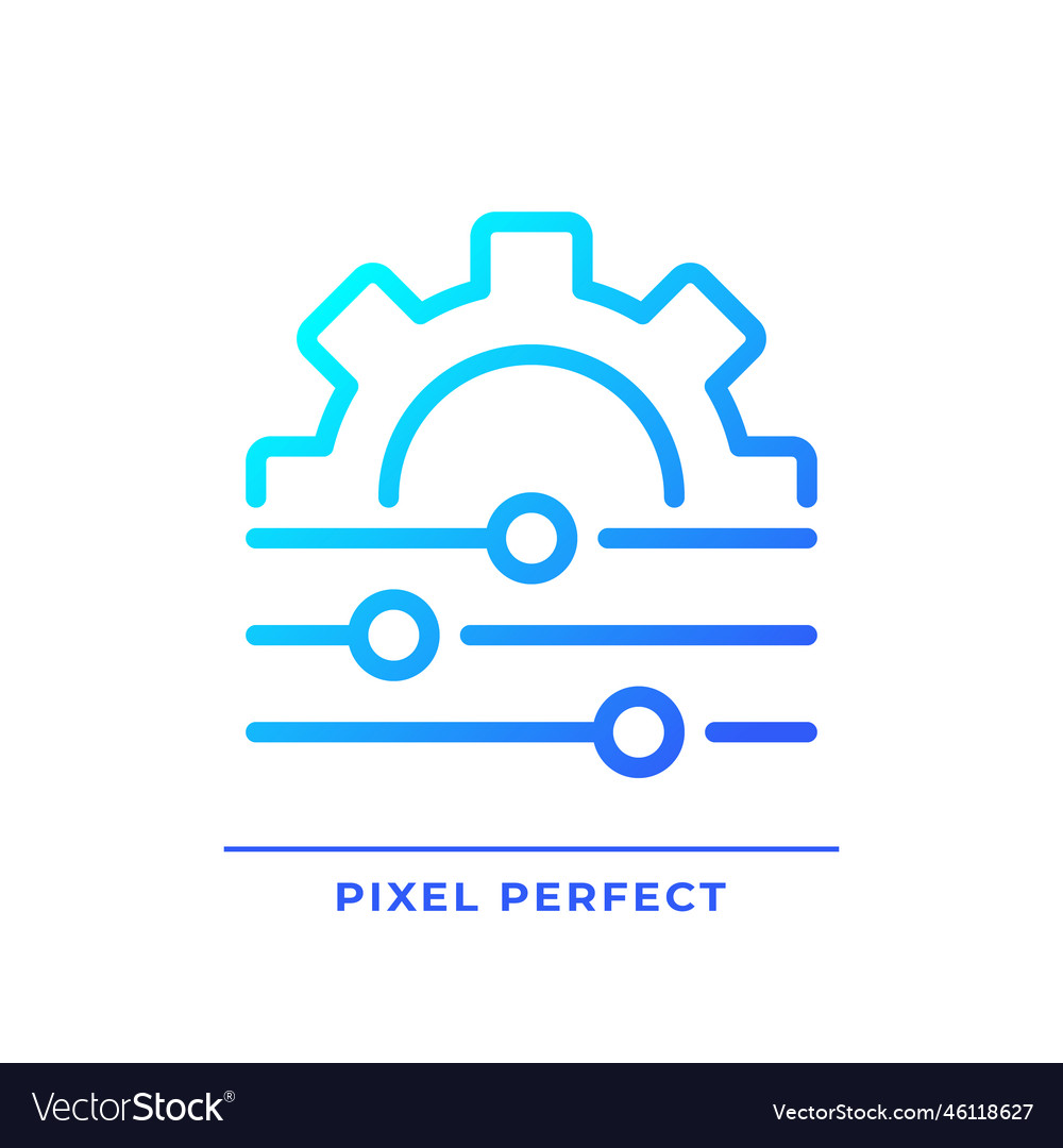 Adjustment pixel perfect gradient linear icon Vector Image Adjustment pixel perfect gradient linear icon Vector Image