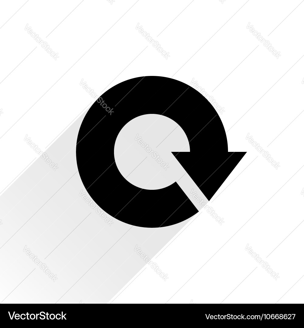 Black arrow icon reload sign on white background Vector Image